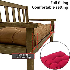 Srutirbo Waterproof Outdoor Bench Cushion, 51''x20'', Swing Cushion Patio Furniture Cushions 3 Seater, for Garden Lounger (Light Grey)