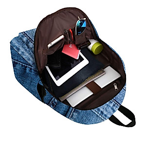 JBS-NO.1 Cute Cats Backpack for Teen Girls,Canvas BookBags for School (Blue1)