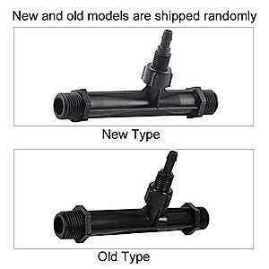 Wytino Fertilizer Injector Tube, Irrigation Venturi Fertilizer Injector 1/2" 3/4” 1” Inch Garden Fertilizer Mixer Injector, Agriculture Device Plastic, Black(1/2 inch)