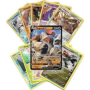 Pokemon Cards 50 Card Assorted Lot with Guaranteed V Pokemon