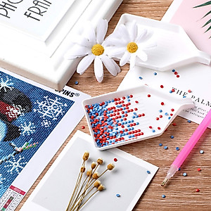 6PCS Plastic Diamond Art Painting Bead Sorting Trays (3.8 x 2.2 Inches), Accessories and Tools for DIY Crafts