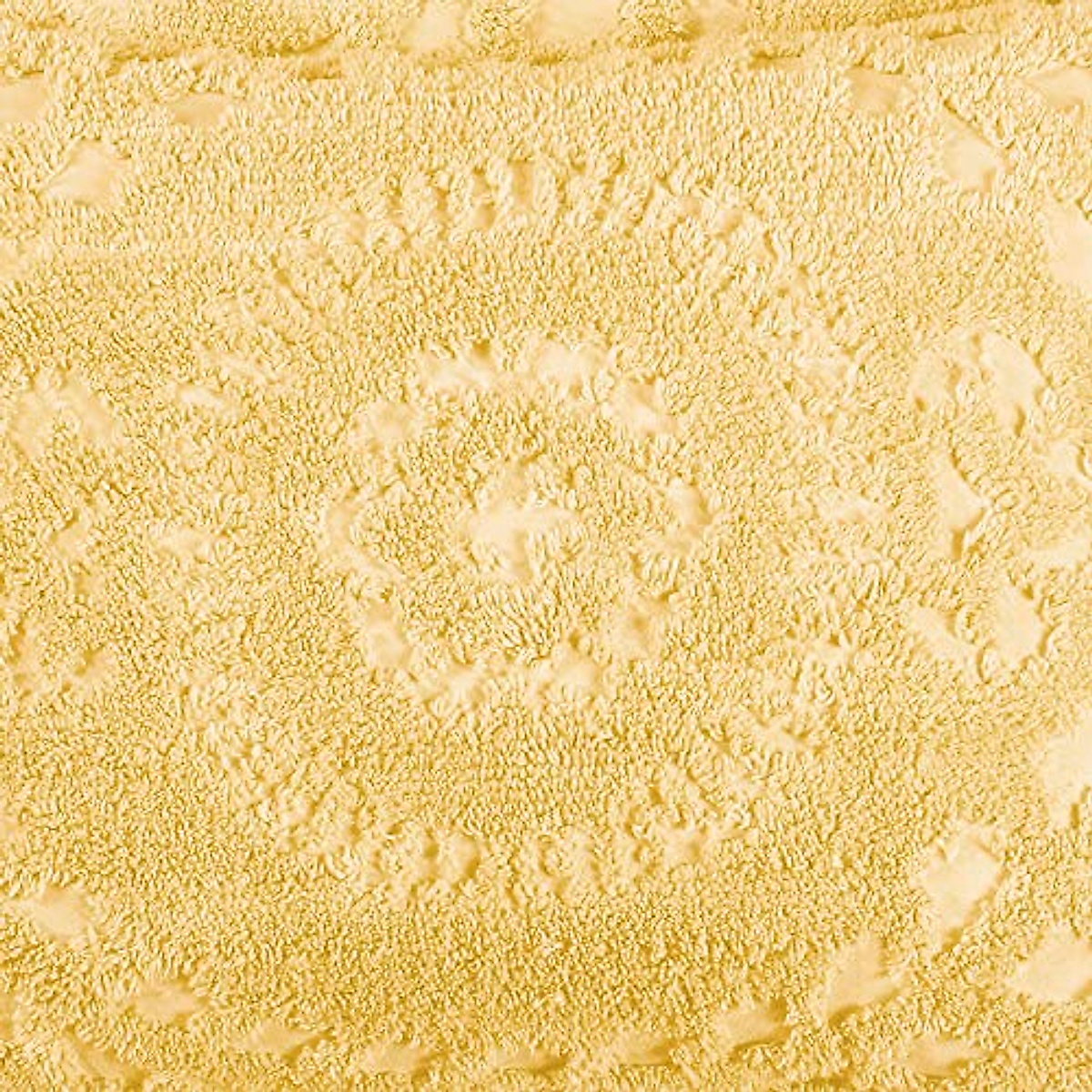 Better Trends 100% Cotton Chenille Bedspreads King Size, Rio Collection Floral Design Bed Cover in Yellow - Tufted Cotton Bedspreads, Lightweight Bedspreads & Coverlets