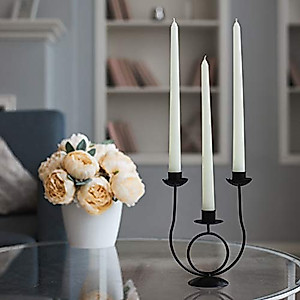 Sonedly 10 inch Taper Candle 4 Pack - Unscented Hand-Dipped Tapered Candles Long Burning Perfect for Home Interior - Dripless and Smokeless Tapered Candles for Home 8-Hour Burning Ivory Candles