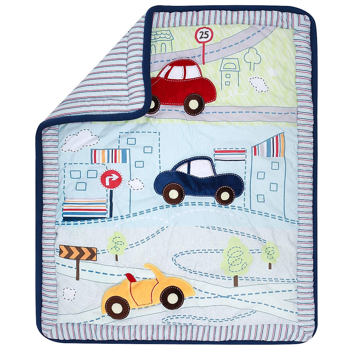 My Little Town 4-Piece Nursery Crib Bedding Set for Newborn Baby Infant