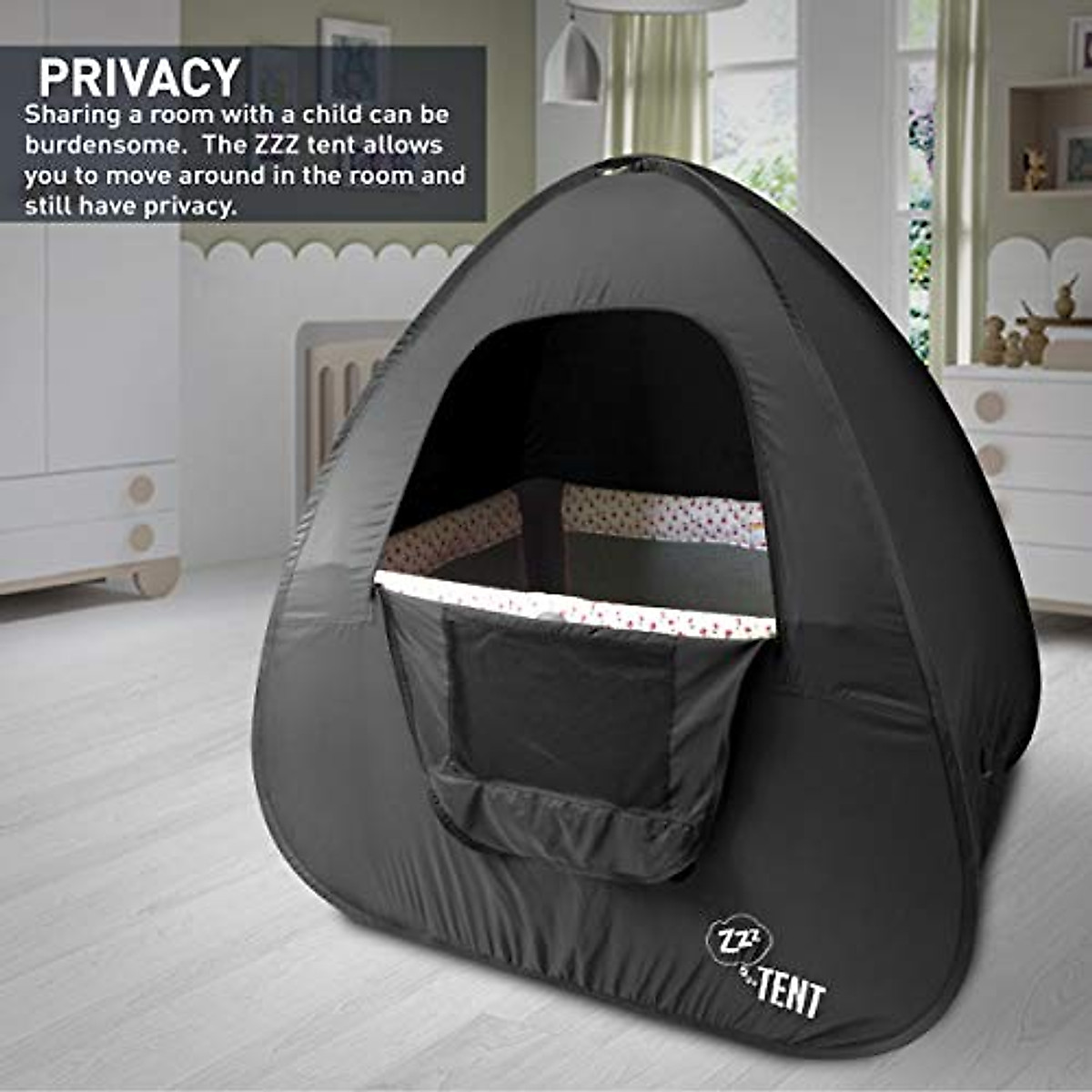 EasyGoProducts EGP ZZZ Play & Crib Sleeping Cover Instant Tent – Compatible with Pack ‘n Play, Baby Bjorn & Lotus Travel Crib – New Improved - Patented