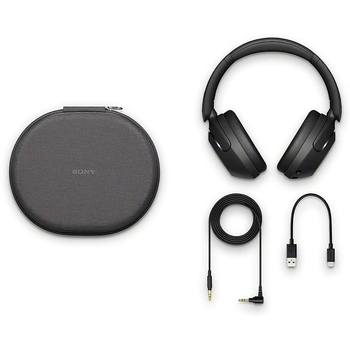 Sony Wireless Noise Cancelling Headphones WH-XB910N Over Ear Bluetooth Headset + NeeGo 3.5mm Headphone Extension