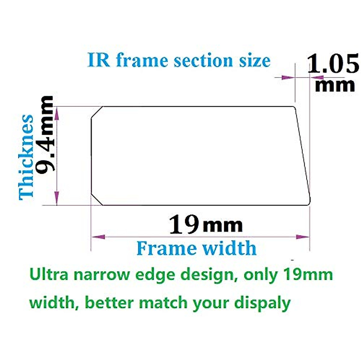 DeYoWo 32 Inch Interactive 10 Points Infrared IR Touch Screen Overlay Frame Free Driver