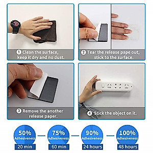 Avando Double Sided Foam Tape Strong Pad Mounting,Black Self-Adhesive Tape Include Square Round and Rectangular（60Pcs）