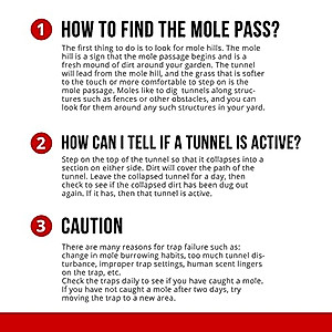 ALLRoad Scissor Mole Trap for Lawns EasySet Gopher Trap Protect Your Lawn - Quick Capture, Reusable, and Weather-Resistant