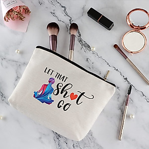 Wlesinzt Yoga Gifts for Women Zipper Travel Makeup Bag Yoga Accessories Yoga Gift for Yoga Instructor Funny Meditation Yoga Gifts Zen Gifts for Daughter Sister for Birthday Christmas Unique Gifts