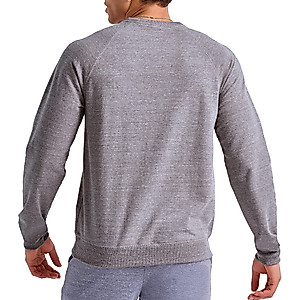 Hanes Men's Crewneck Sweatshirt, Tri-Blend French Terry, Black 50R Pe Heather, X-Large