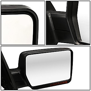 Passenger Right Side Rear View Mirror - Manuel Adjust & Folding - with LED Turn Signal - Non-Heated Glass - Compatible with Ford F150 2004-2014