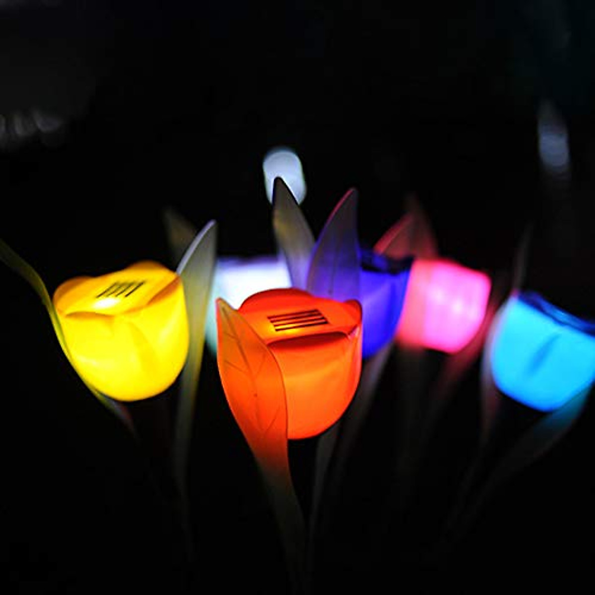 YESBAY Solar Lights for Outdoor Pathway,Solar Power LED Lamp Fashion Outdoor Yard Garden Tulip Flower Light Lawn for Walkway, Patio, Path, Lawn, Garden Purple
