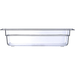 Carlisle FoodService Products Plastic Food Pan 1/4 Size 2.5 Inches Deep Clear