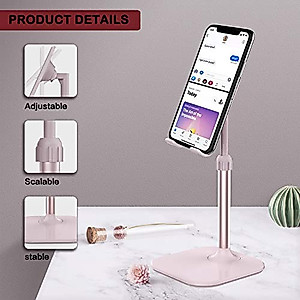 Doboli Cell Phone Stand, Phone Stand for Desk,Phone Holder Stand Compatible with iPhone and All Mobile Phones Tablet Pink