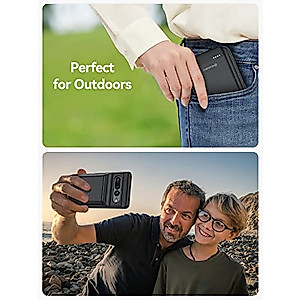 NEWDERY 10000mAh Battery Case for Google Pixel 7 Pro, Ultra Powerful Rechargeable Charger, Protective Extended Backup - Black