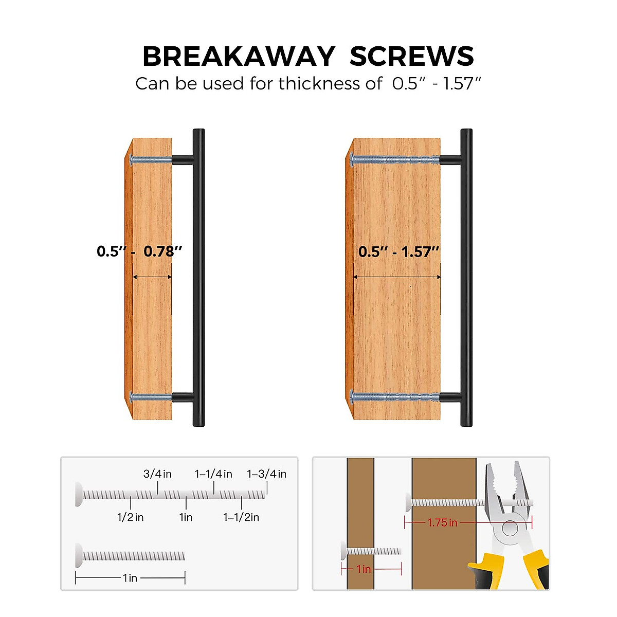 Home Expert 5 Pack 10 Inch Black Cabinet Handles Matte Black Cabinet Pulls Black Dresser Drawer Pulls Stainless Steel Kitchen Cabinet Handles Matte Black 10-1/2 Inch Overall Length