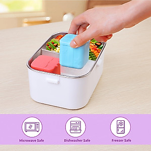 jyibinee 130ml 1/4PCS Food Storage Container, Silicone Snack Cups with Leak-Proof Design Flower Pattern Portable Food Container Reusable Sauce Holder for Home Light Green