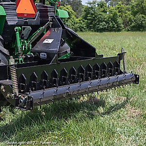 Titan Attachments 60in Soil Yard Pulverizer, Spiked Drum, Category 1 and 2, 3 Point, Quick Hitch Compatible