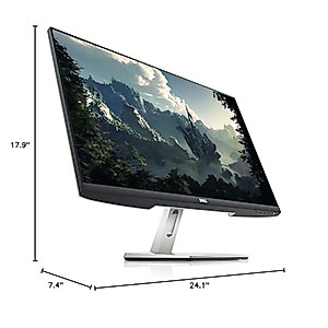 Dell Newest 27-inch QHD 1440p (2560 x 1440) IPS Ultra-Thin Bezel Monitor, 75Hz Refresh Rate, ADM FreeSync, HDMI, DisplayPorts, Built in Speakers, VESA Certified, Sliver