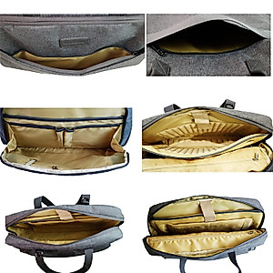 Bomocillio Laptop Bag 15 15.6 Inch Laptop Case Computer Bag Briefcase Messenger Shoulder Bag For Women Men Large Shockproof Grey