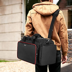 BAFASO Large Capacity Hairdresser Bag with Adjustable Dividers, Travel Barber Case Holds Various Hair Cutting Tools (NO ACCESSORIES), Black