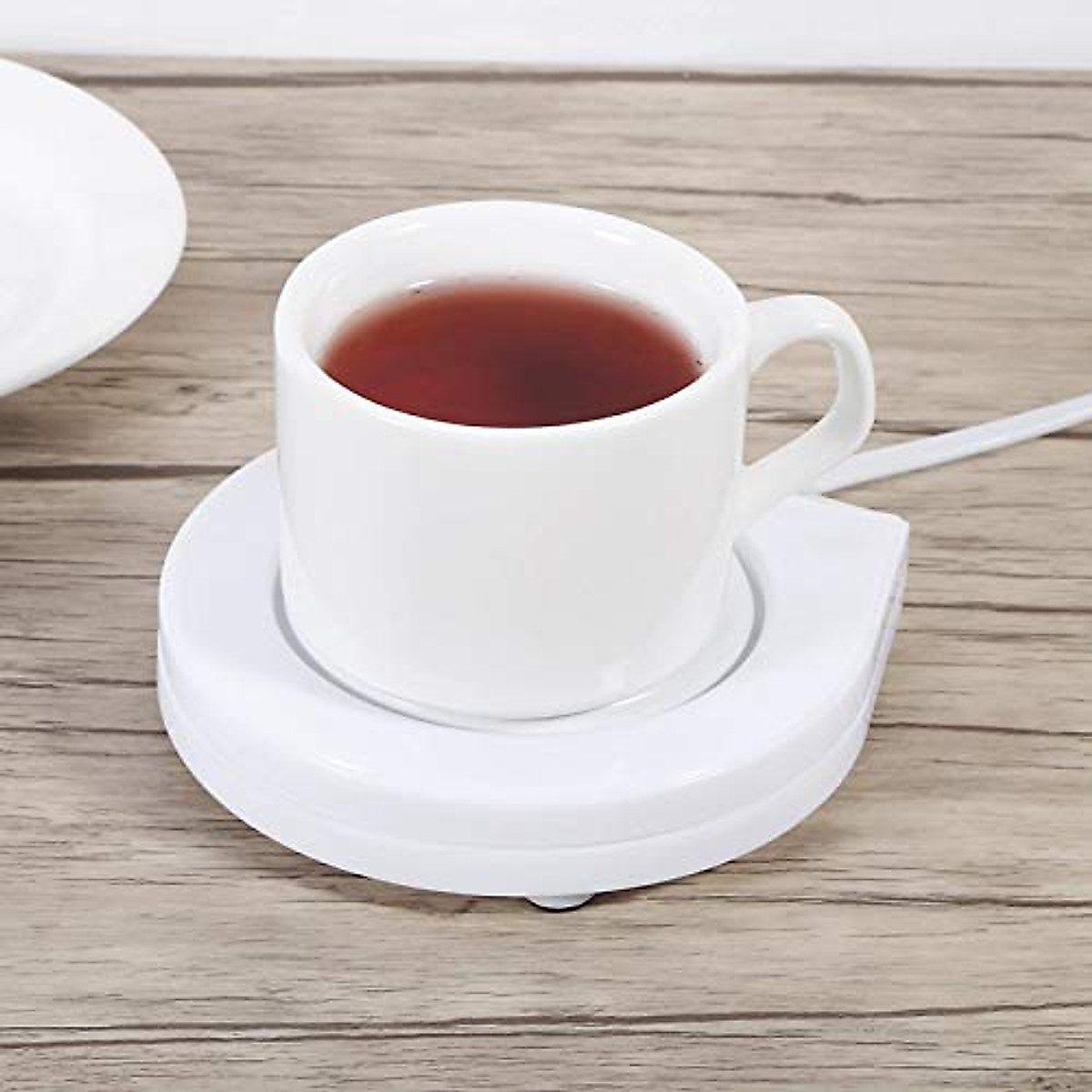 Teapot Warmer, 110V White Electric Powered Cup Warmer Heater Pad Coffee Tea Milk Mug US Plug