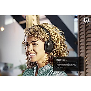 PHILIPS Active Noise Cancelling Headphones Wireless Bluetooth H6506 Flat Folding Lightweight Over Ear Wireless Headphones w/Multipoint Bluetooth Connection 30h Playtime with Deep Bass for Home/Office