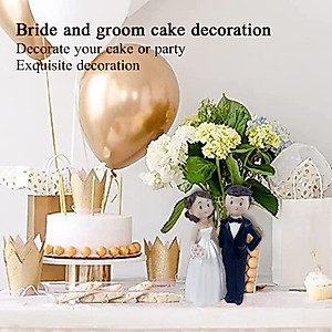 4.7"Wedding Cake Toppers Bride and Groom Figures Ornament Toy Gifts Decorations