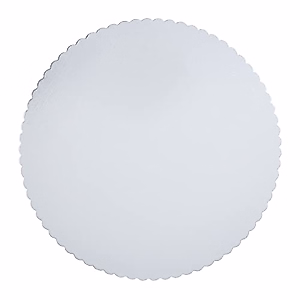 12-Pack Cake Boards 12 Inch, Elegant Round Scalloped Boards for Bakeries, Baking Desserts, Cake Decorating, Sturdy Cardboard Material, Disposable (Silver, 12x12x0.08 in)