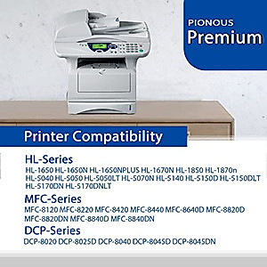 PIONOUS 1 Pack TN570 TN530 TN540 TN560 Toner Cartridge Easy Installation - Compatible TN570 Black Toner Cartridge Replacement for Brother DCP-8020 MFC-8120 8220 HL-1650 1650N Printer