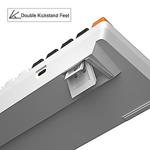 MageGee Portable 60% Mechanical Gaming Keyboard, MK-Box LED Backlit Compact 68 Keys Mini Wired Office Keyboard with Blue Switch for Windows Laptop PC Mac - Black/White