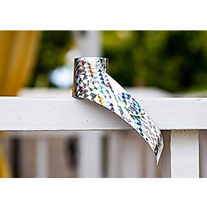 Bird Deterrent Scare Tape​ Reflective Repellent 50 feet Long - Holographic pest Control Products Mylar roll Effective for Pigeon,Grackle,Woodpecker,Goose,Duck,Crow,2 inch x 200 feet(Pack 4 x 50 feet)