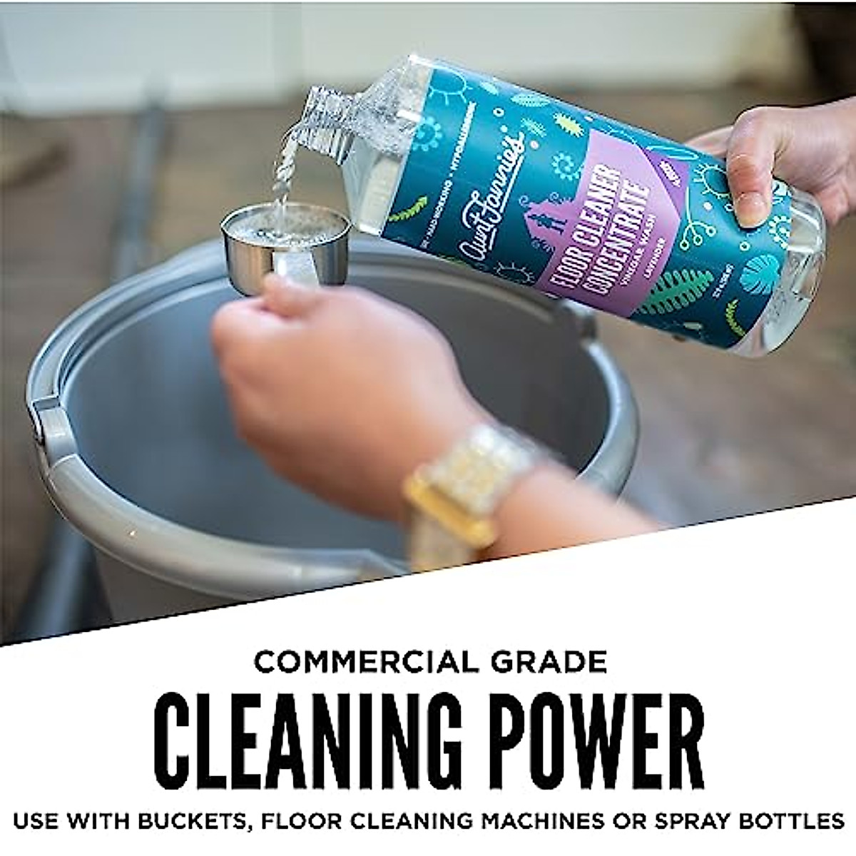 Aunt Fannie's Ultra Concentrated Floor Cleaner Vinegar Wash, Multi-Surface Floor Cleaner For Mopping, Eucalyptus Scent, 32 oz. (Pack of 1)