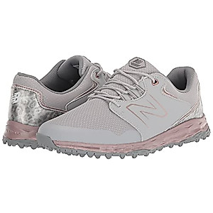 New Balance Women's Fresh Foam Link SL v2 Golf Shoe, Grey/Rose, 6.5