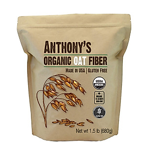 Anthony's Organic Oat Fiber, 1.5 lb, Gluten Free, Non GMO, Keto Friendly, Product of USA