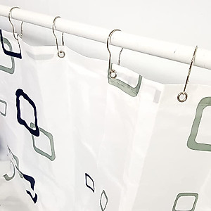 TMIGOO 48 Pieces Stainless Steel Rust Proof Shower Curtain Hooks Ring for Bathroom Shower Curtain Rods (Silver)