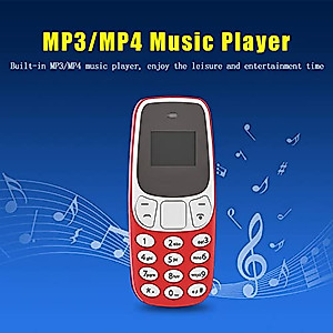 WESE BM10 Mini Bluetooth Phone, GSM Bluetooth Handset Phone Dual Card Dual Standby Mini Mobile Phone Bluetooth Dialer Small Cell Phone Kids Phone Built in Voice Changer (Red)