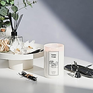 Goodpick Vanilla Scented Candle 22 oz, Decorative Candles for Home Fragrance, Gifts for Women, Christmas Gift, Birthday, Friendship Gifts, Aromatherapy Candle, 2 Wicks Large Candle Jar, Soy Candles