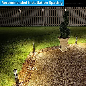 LEONLITE 10-Pack LED Low Voltage Landscape Lights, 3W 12V Pathway Lights Low Voltage, IP65 Waterproof, Landscape Path Lighting with Aluminum Housing, 50,000 Hours, 3000K Warm White, 172lm, Black