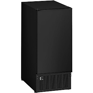 EdgeStar IB450BL 50 Lb. 15 Inch Wide Undercounter Clear Ice Maker - Black Stainless Steel