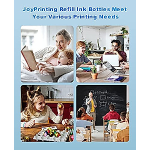 JoyPrinting GI-20 Refill Ink Bottles Kit Replacement for Canon GI20PGBK GI20 Ink Work for Canon PIXMA G6020 G7020 5020 MegaTank Printers (1 Pigment Black / 1 Cyan / 1 Magenta / 1Yellow, 4 Pack)