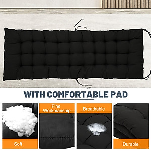 LILYPELLE Comfy Folding Chair, Folding Lounge Chair for Bedroom and Living Room, Folding Reclining Patio Chairs with Removable Cushion for Indoor Outdoor