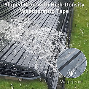 VEIKOU 12' x 20' Carport, Upgraded Steel Carport Garage, Outdoor Car Port Car Shelter Carport Canopy for SUV, Truck, Boat, Grey