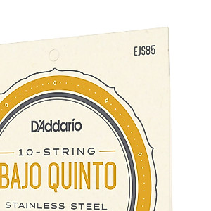 D'Addario EJS85 Bajo Quinto Stainless Steel Guitar Strings