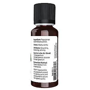 NOW Foods Essential Oils, Patchouli Oil, Earthy Aromatherapy Scent, Steam Distilled, 100% Pure, Vegan, Child Resistant Cap, 1-Ounce