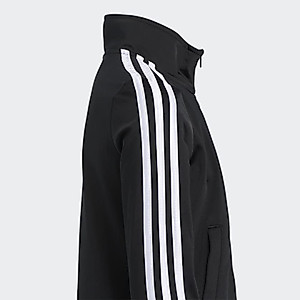 Adidas Boys' Zip Front Iconic Tricot Jacket, Black ADI, Medium