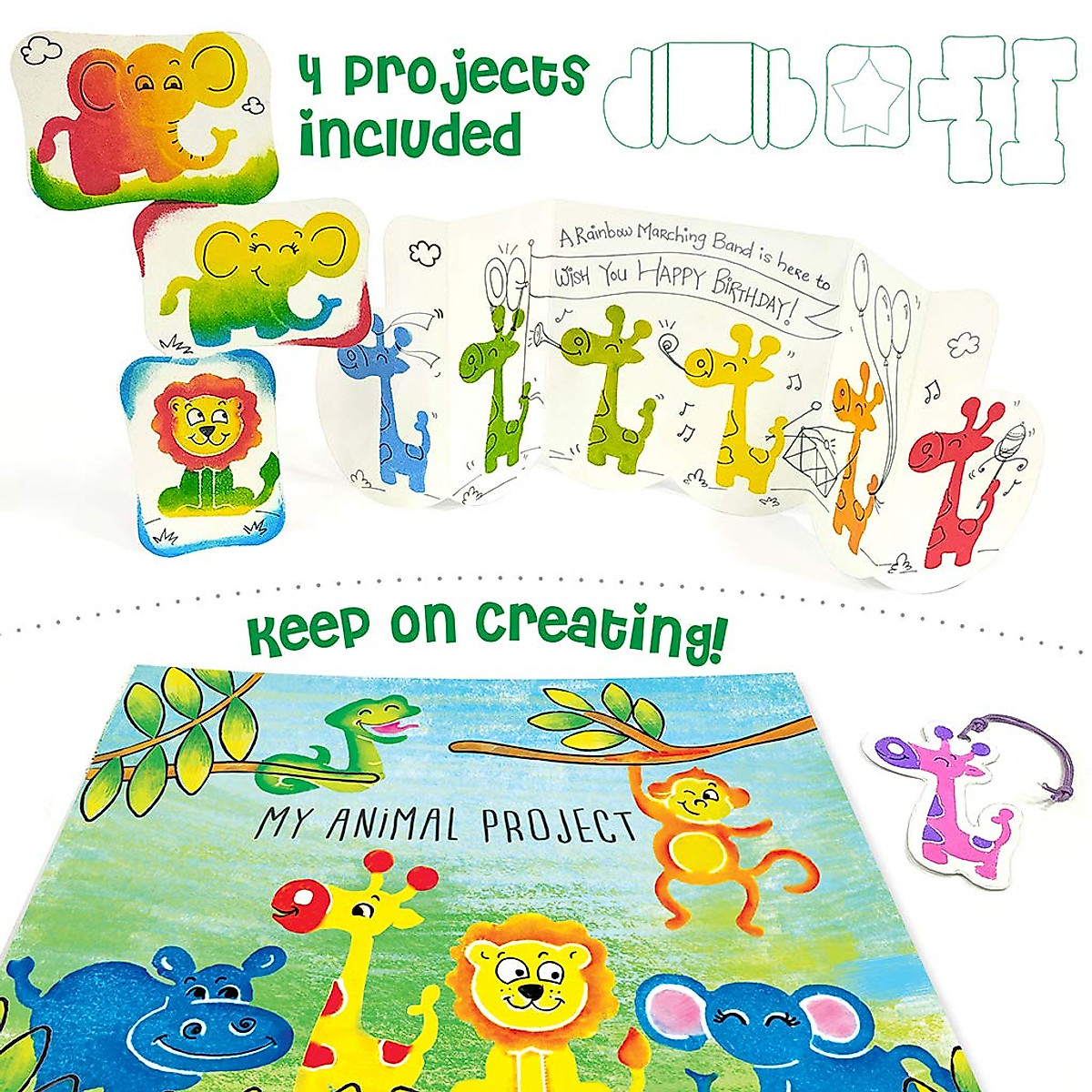 Imagimake Stamp Art Jungle | Easter Crafts for Kids Ages 3-5 | Easter Basket Stuffers for Toddler | Easter Toys | Easter Gifts for Toddlers | Easter Gifts for Girls & Boys 3, 4, 5, 6, 7, 8 Years