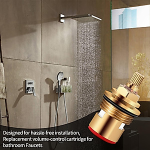147210 Shower Cartridge Replacement Volume-Control Cartridge For Bathroom Faucets,Compatible With 3/4" Exact Temp Valve System.Brass Construction