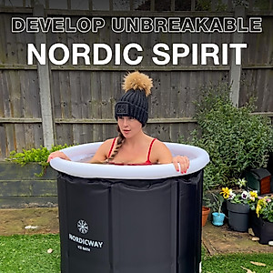 NORDICWAY – Ice Bath LARGE – Cold Plunge Tub Outdoor recovery – Triple Layered Insulation – Portable Ice Bath Tub For Athletes - Durable Cold Tub